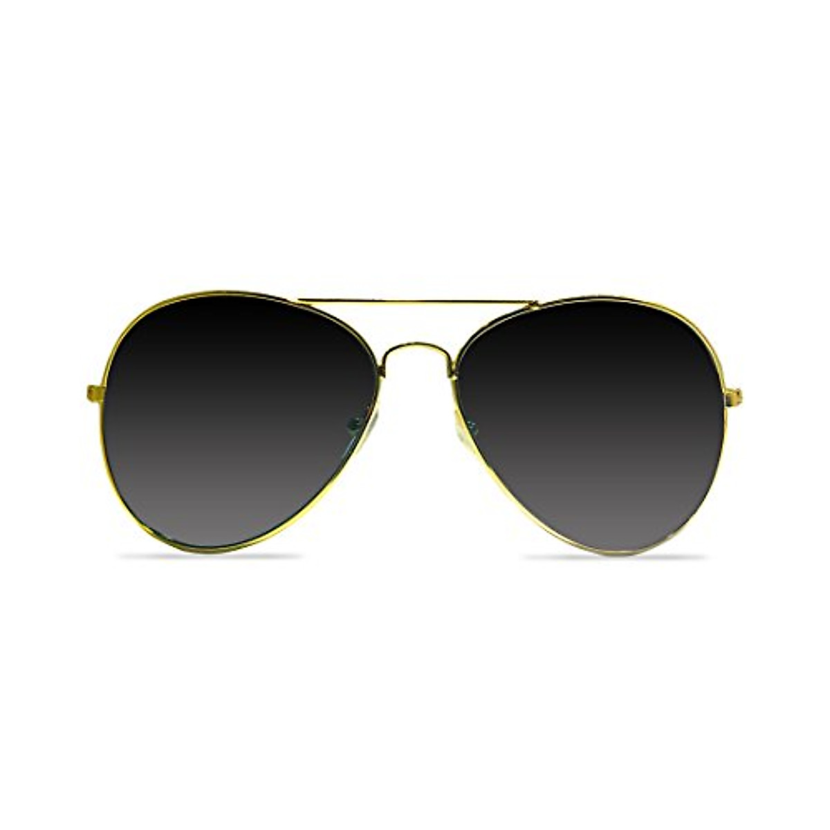 Big Mo's Toys Gold Dark Aviator Sunglasses Shades – 70’s Style Adult Aviators Costume Glasses - 1 Pair