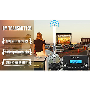 FM Transmitter for Church, Long Range FM Broadcast Transmitter for Drive-in Movie, Church Parking Lot, Lights Fireworks Show,Fireworks Display,School, Supermarket Events