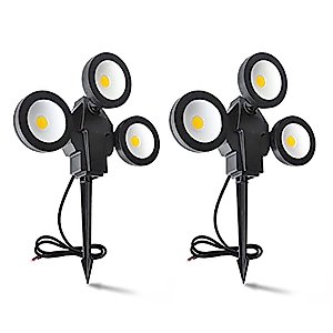 ZHMA 6W Low Voltage Landscape Lights , 12V Led Garden Landscape Lighting, Waterproof Outdoor Spot Lights for Tree,Yard,Flag ,Walkway（2 Pack）