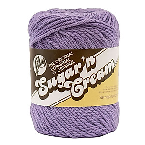 Lily Sugar 'n Cream Yarn - 100% Cotton - Assortment (Purple 'n Orange)