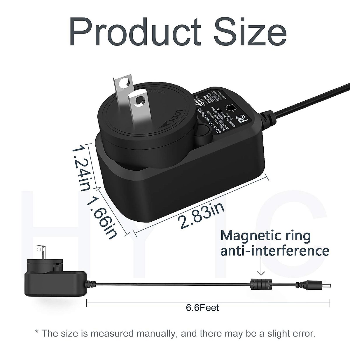F1TP 21W Power Cord Replacment for Amazon Alexa Echo 1st 2nd Generation, Echo Show 1st Gen, Echo Plus 1st Gen, Echo Look, Echo Link, Fire TV 2nd Gen, 6.6ft Replacement Cord 15V Power Adapter