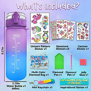 EDsportshouse Decorate Your Own Water Bottle Kits for Girls Age 4-6-8-10,Unicorn Painting Crafts,Fun Arts and Crafts Gifts Toys for Girls Birthday Christmas(Unicorn)