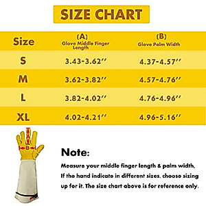 GLOSAV Gardening Gloves Thorn Proof for Rose Pruning & Cactus Trimming, Long Leather Garden Gloves for Women & Men (Medium)