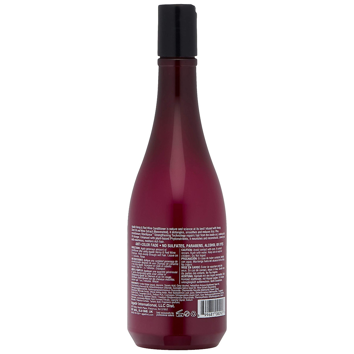 AGADIR Hemp & Red Wine Moisturizing Conditioner, 14.5 Fl Oz
