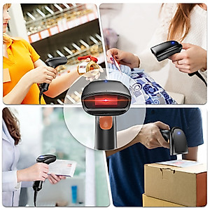 Kedida Barcode Scanner, Handheld Inventory 1D Bar Code Scanners for Computer, Automatic Label UPC EAN Reader with 6ft/2m Long USB Cable Used for Supermarket Warehouse Library and More