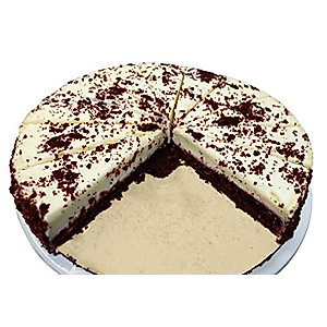 Andy Anand Red Velvet Cheesecake 9" Fresh Made in Traditional Way, Amazing-Delicious-Decadent & Greeting Card, Birthday Valentine, Christmas, Mothers Fathers day, Anniversary Gourmet Food (2 lbs)