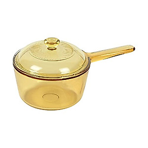 PEARL METAL Vision H CP-8690 Saucepan, 3.4 gal (1.0 L), 6.3 inches (16 cm), Heat Resistant Glass, Microwave Safe, Dishwasher Safe