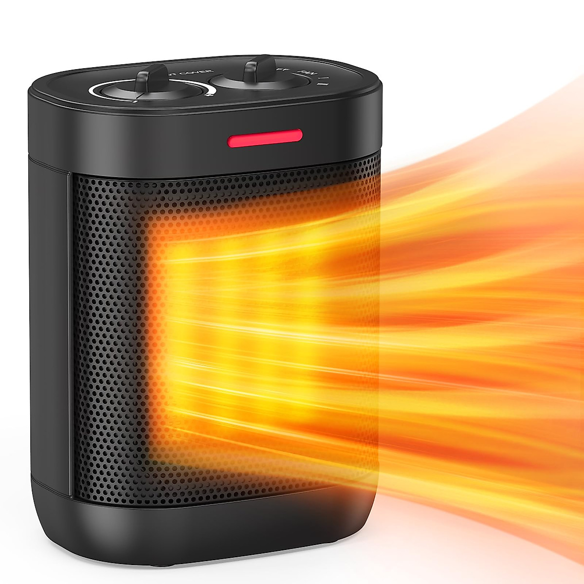 1000W Small Space Heaters for Indoor Use, PTC Ceramic Personal Heater with Overheating & Tip-Over Protection, Quiet Heating for Desktop Office Home