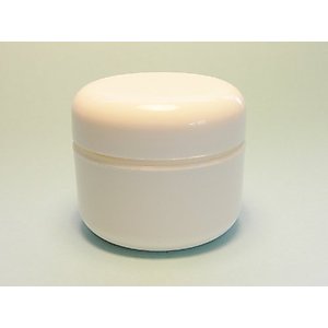 2 Oz White Double Wall Plastic Jar with Dome Lid (12 Per Bag)