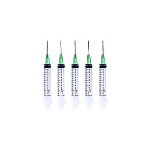 10ml Industrial Syringe with 18 x 1.5 Blunt Tip Needle Protective Cap Included 5 Pack