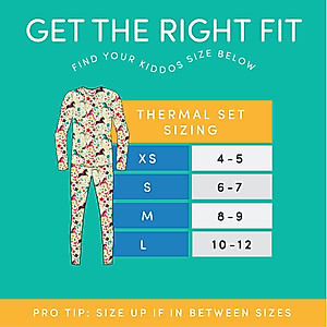 Lone Cone Kids Thermal Underwear Set, Super Comfy Girls & Boys Thermal Underwear Set With Fleece Lined Top And Bottom Matching Set In Fun Patterns For Toddlers And Kids, Extra Small, Moroccan Horse