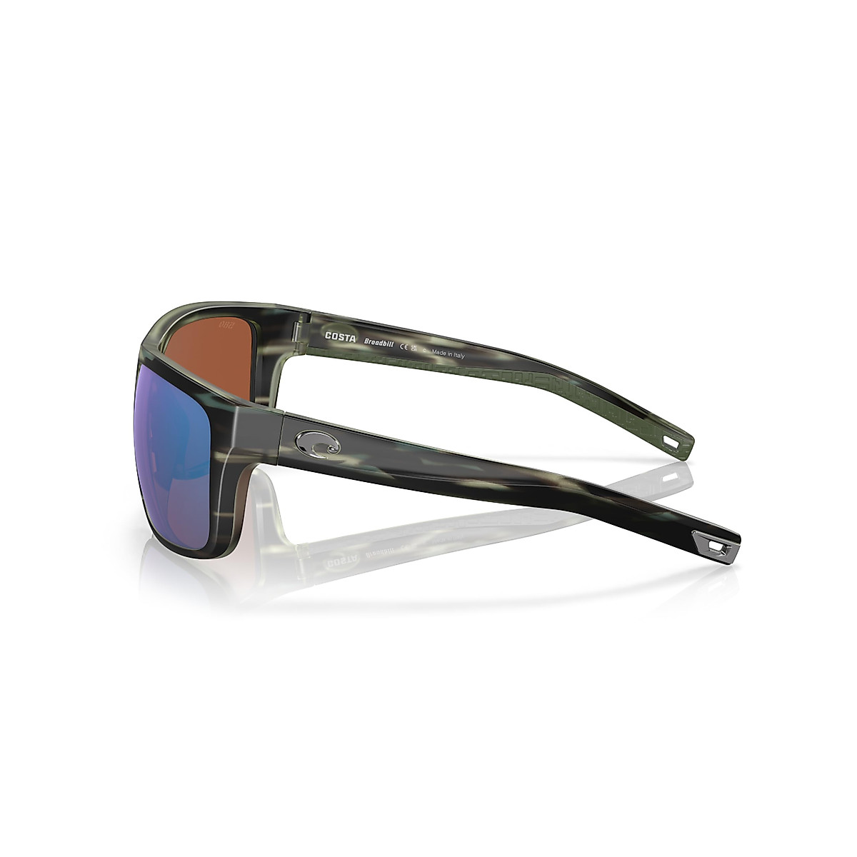 Costa Man Sunglasses Matte Reef Frame, Green Mirror Lenses, 60MM
