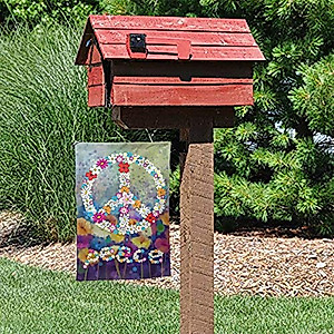 Patsmin Peace Sign Seasonal Garden Flags Suitable for Yard Outdoor Decor Double Sided for All Seasons and Holidays