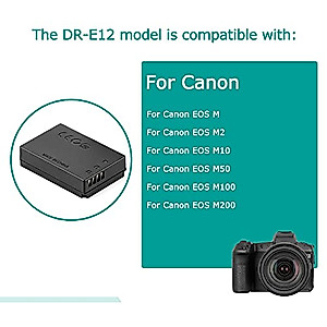 Raeisusp 5-8.4V USB Drive Cable ACK-E12 Power Supply + DR-E12 DC Coupler LP-E12 Dummy Battery DC Grip + 5V 3AMP USB Adapter Kit for Canon EOS M EOS M2 M10 M50 M100 M200