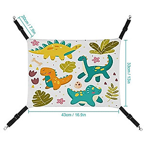 Dinosaur Pet Hammock Bed Guinea Pig Cage Hammock Small Animal Hanging Bed for Ferret, Chinchilla, Puppy and Other Small Animals