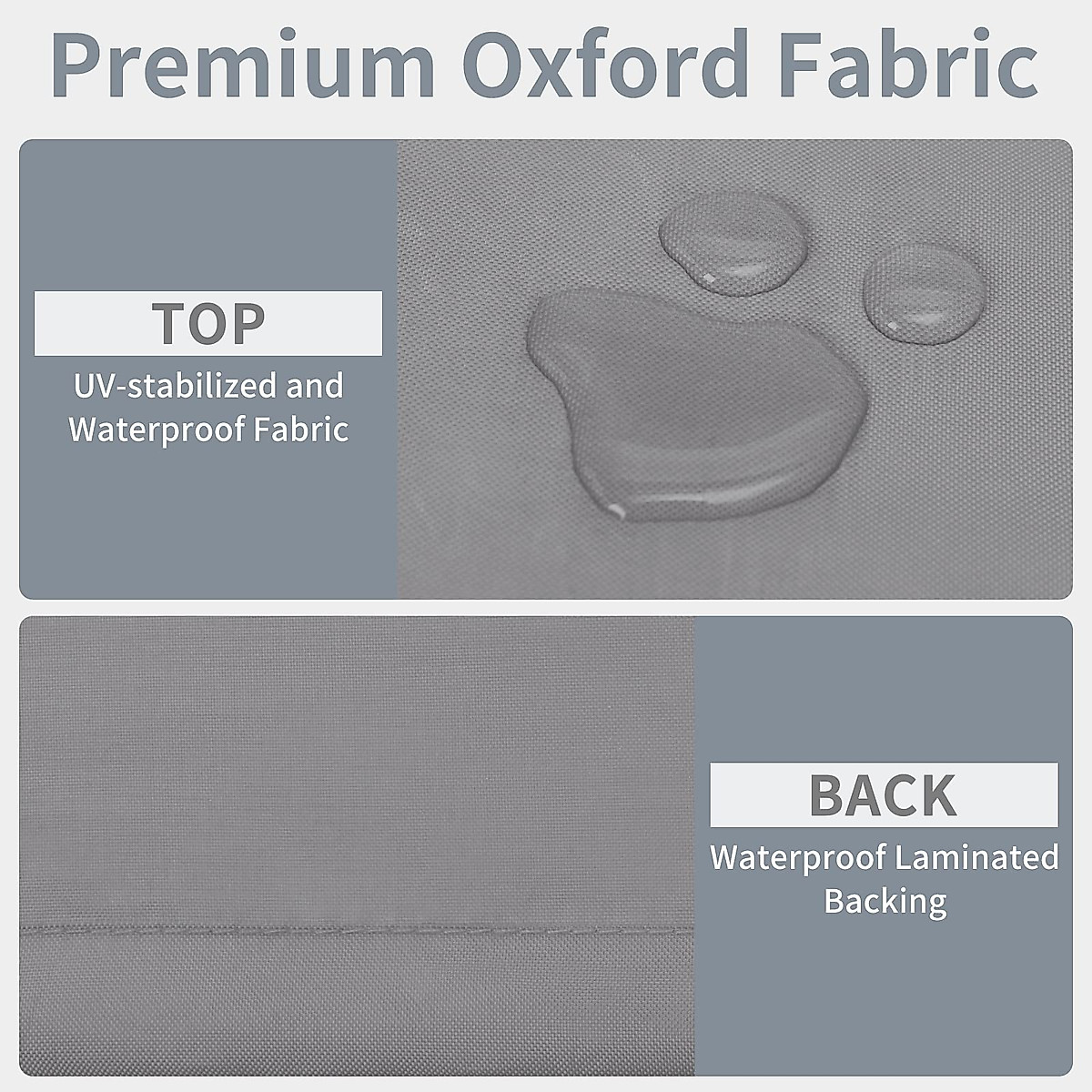 Easy-Going Outdoor L-Shaped Sectional Sofa Cover 83"X104" UV Resistant Patio Sectional Couch Cover Waterproof Lawn Patio Furniture Cover (Left Facing, Gray/Dark Gray)