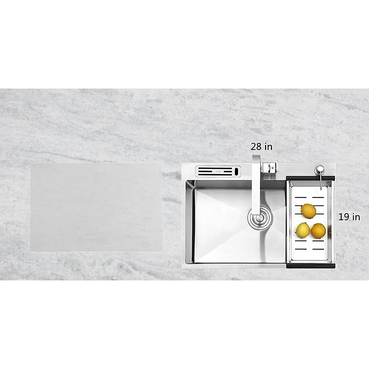 Supmat XL, Super Versatile Extra Large and Thick Heat Resistant Silicone Mat, Counter Mat (XL, Frosted Transparent)