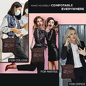 Real Leather Crossbody Purses for Women -Medium Size Flap Pocket Adjustable Strap, Soft Leather Women's Shoulder Handbags