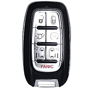 Key Fob Replacement Fits for Chrysler Pacifica 2017 2018 2019 2020 2021 Voyager 2020 Proximity Smart Keyless Entry Remote Control 68217832AC 68217832AB 7 Buttons