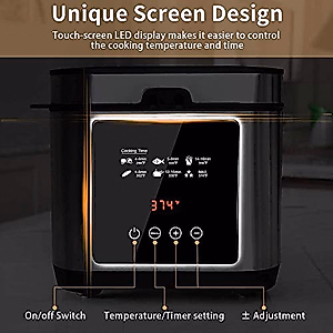 Deep Fryer CUSIMAX Electric Deep Fryer with Basket and Drip Hook, 2.5L/2.6QT Oil Capacity Fish Fryer with Temperature Control, Removable Lid, View Window, Stainless Steel Oil Fryer, 1200W