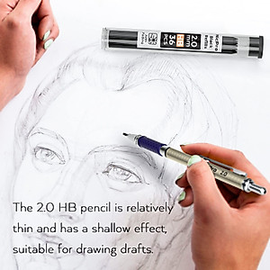 Nicpro 4 PCS Premium 2.0 mm Mechanical Pencils Set, 108 Colored & Black (HB 2B) Lead Refills, Art Metal 2mm Carpenter Pencil with 2 Erasers, 2 Sharpeners for Drafting Sketching Drawing with Case