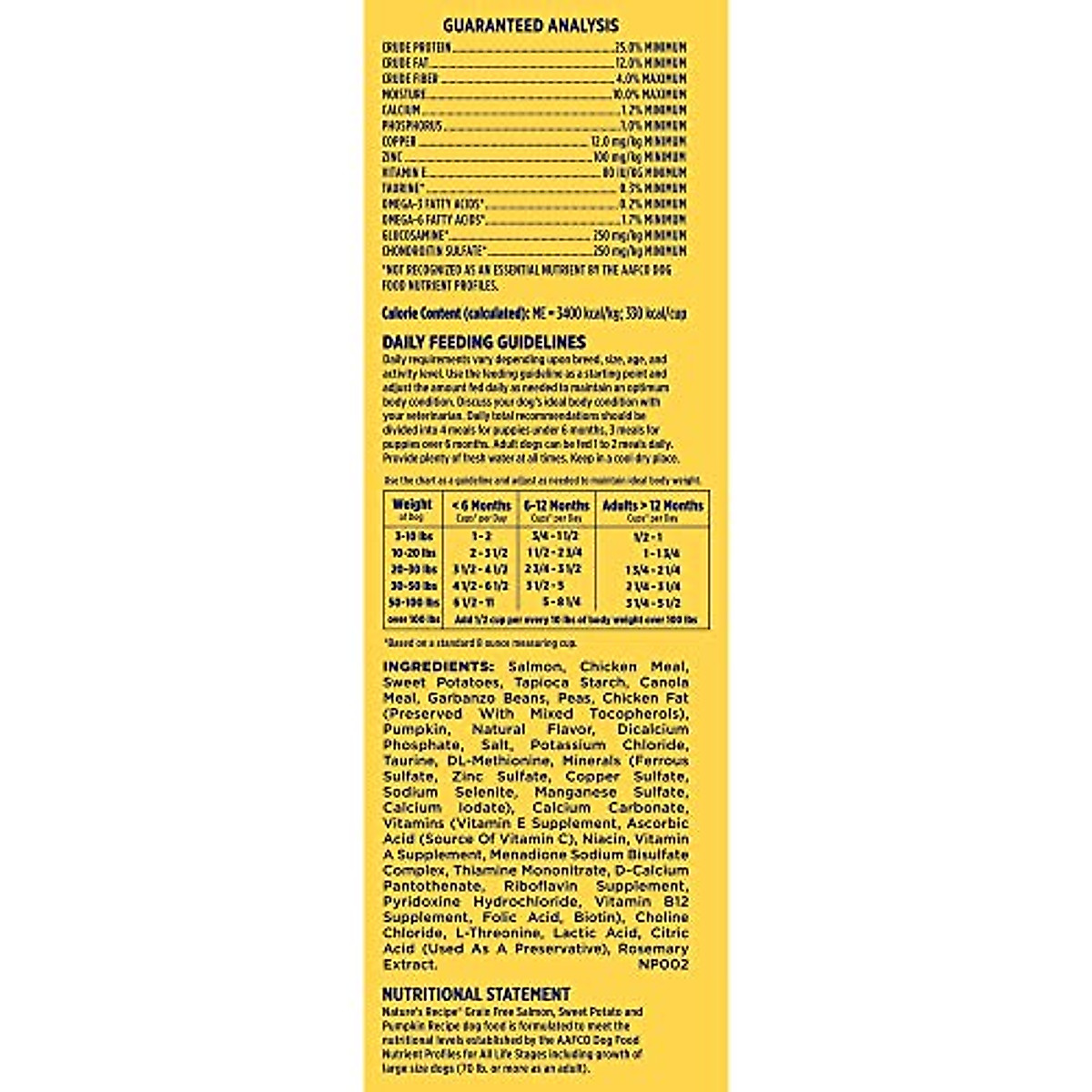 Nature's Recipe Grain Free Easy to Digest Salmon, Sweet Potato and Pumpkin Recipe Dry Dog Food, 4-Pound