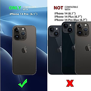 CACOE Magnetic Case for iPhone 14 Pro 6.1 inch-Compatible with MagSafe & Magnetic Car Phone Mount,Anti-Fingerprint TPU Thin Phone Cases Cover Protective Shockproof (Dark Green)