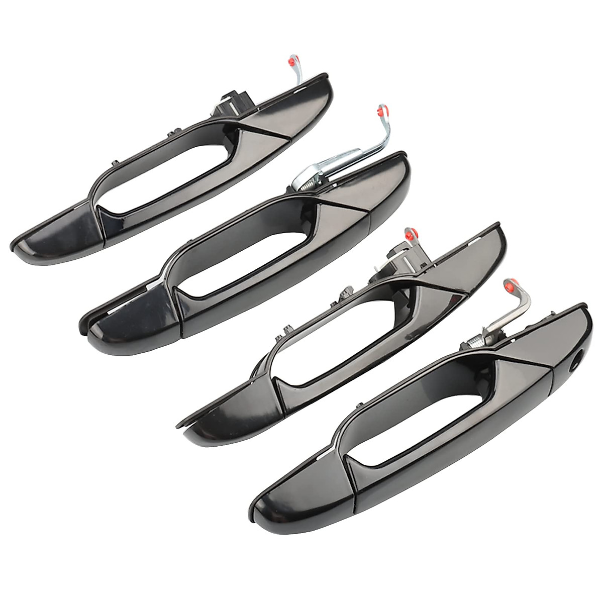 NPAUTO Black Exterior Outside Door Handle Replacement for Chevy Silverado Cadillac Escalade GMC Sierra Yukon Pickup Truck 2007 2008 2009 2010 2011 2012 2013 (Front Rear Driver & Passenger Side)