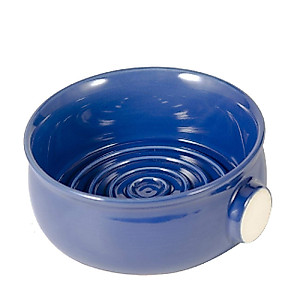 Grandslam Shaving Soap Bowl for Men, Wide Mouth, Ceramic, Easier to Lather and Clean, Non-slip Handle, Handmade Pottery Cup for Soap and Cream