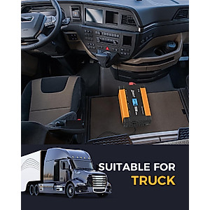 Ampeak 2000W Power Inverter with Remote 3AC Outlets 6.2A USB Ports Inverter DC 12V to AC 110V 17 Protections Inverter for Vehicles