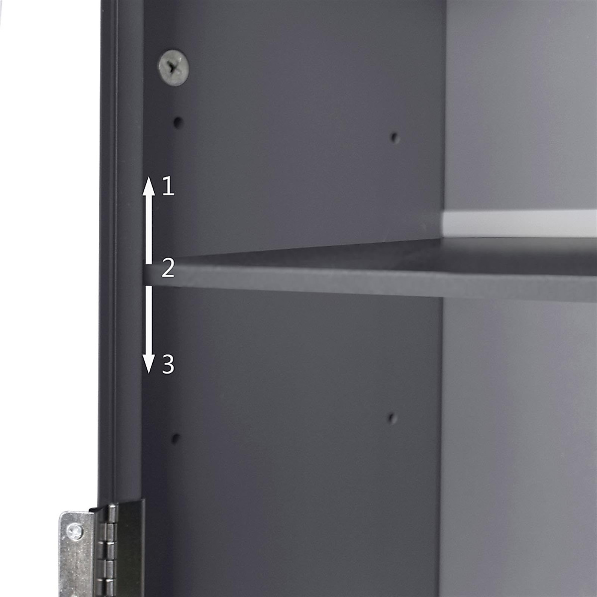 Flymatic [Product Double Door Wall Cabinet Grey] - Stylish Wall-Mounted Grey Finish Cabinet for Efficient Kitchen Storage and Organization Double Door Storage Cupboard with Versatile Hanging Design