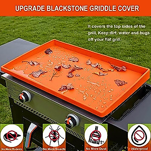 Upgraded Griddle Cover Mat for 28 Inch Blackstone Griddle, Full-edge Griddle Silicone Protective Mat, Heavy Duty Food Grade Silicone Grill Cover Protect Your Griddle from Insects, Debris and Rust