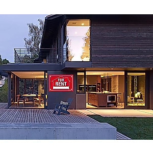 Locmorly Aluminum Sign, for Rent Sign, 12x16 Inch, Metal Sign for Outdoor House Business Rental Car Apartment