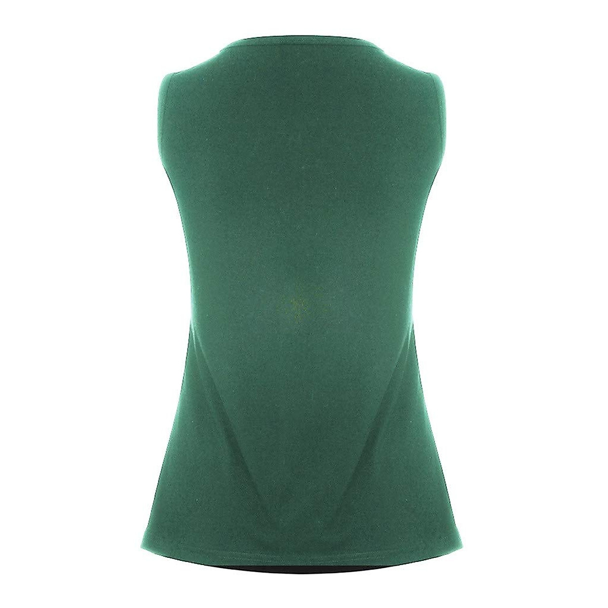 Summer Tank Tops Women Loose Button V Neck Button Vest Blouse Sleeveless T-Shirt Comfy Loose Shirts (S, Green)
