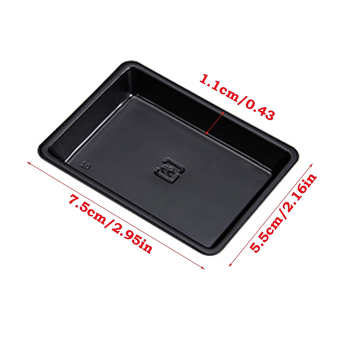 QJFCare 100Pcs Rectangle Disposable Sauce Dishes, Mini Dipping Dessert Plates Sauce Dishes Soup Plate Soy Sauce Dishes Seasoning Dish Appetizer Plates for Home Restaurant - Black