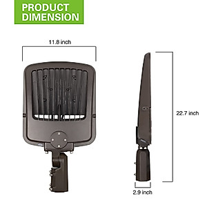 3 Pack LED 150W/200W Switchable Parking Lot Light, 150LM/W LED Street Lighting with Photocell [400W-600W HPS Equiv.] 5000K 100-277V, 5000K Commercial Adjustable Slip Fitter Mount LED Shoebox Light