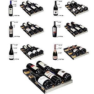 Allavino 15" Wide FlexCount II Tru-Vino 30 Bottle Single Zone Stainless Steel Left Hinge Wine Refrigerator