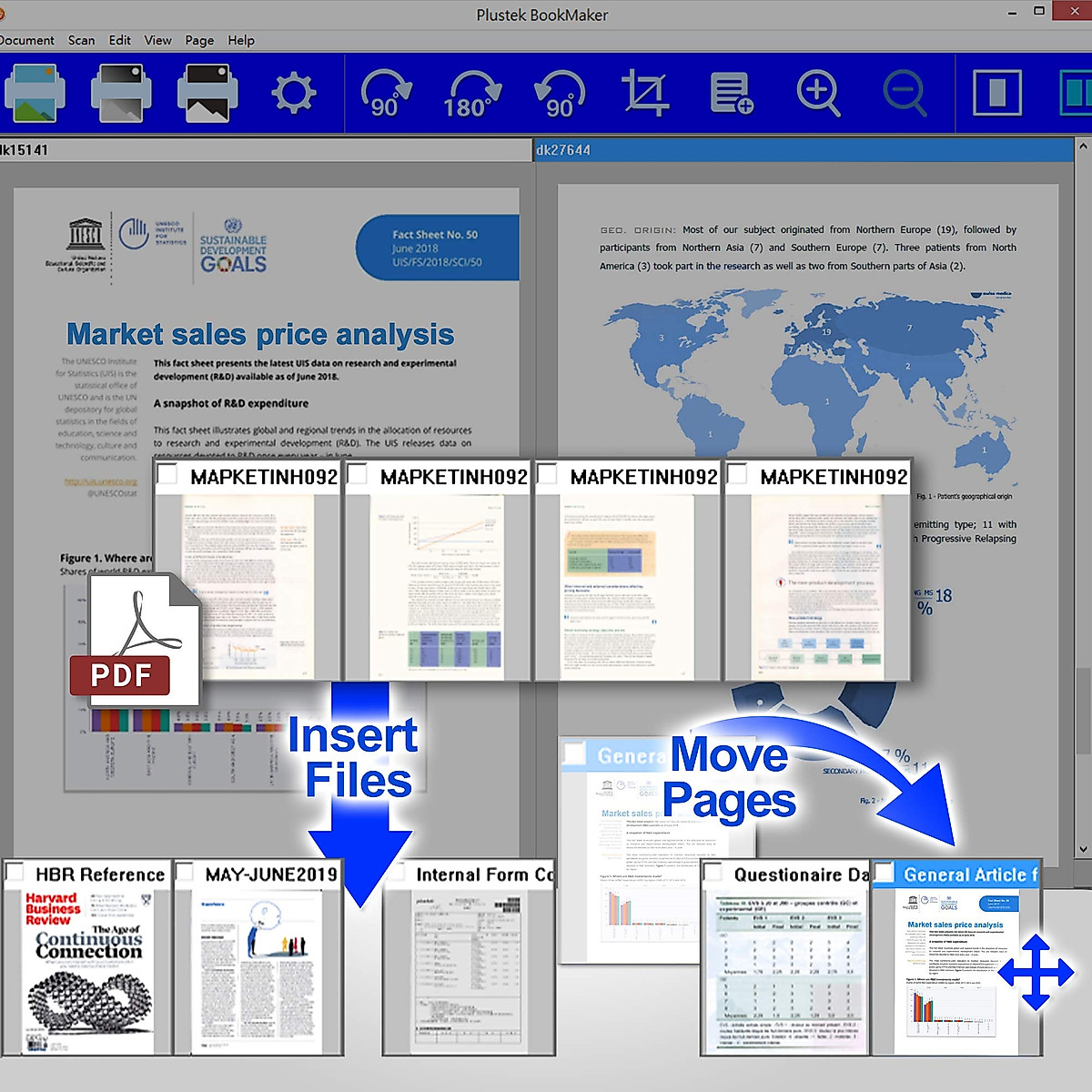 Plustek OpticBook 4900 Scanner with BookMaker - Simplify scanning and make your paper/document digitized & organized with software to archive, look up and share files.