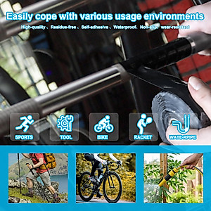 AosFero Self-fusing Silicone Tape(20mil), Fusion Grip Tape, Applicable to Silicone wrap for Barbells, Dumbbells, Pull-ups, and Tools Like Bike Handlebars, Wrenches, and More (1 in * 10 ft)