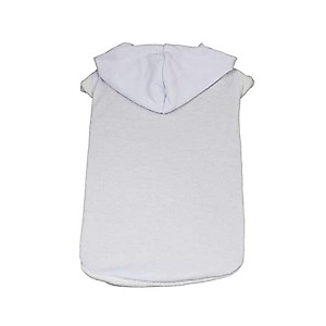 DennyBella Pet Basic Hoodie T-Shirt Dog Blank Clothes Sweatshirt (X-Large, White) for Small Dog