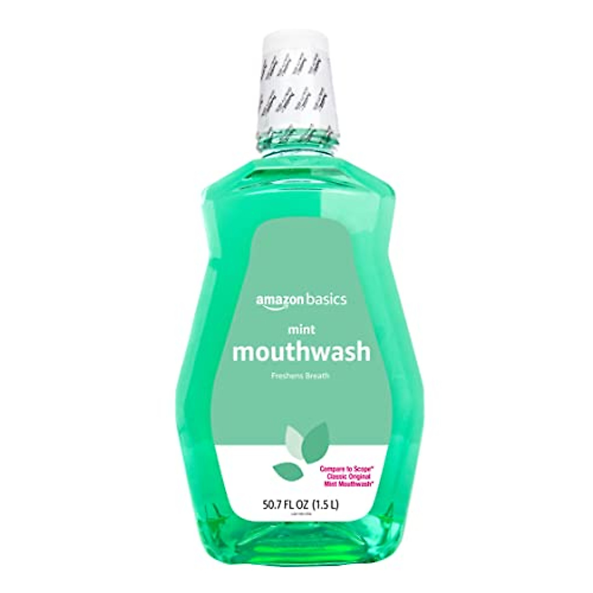 Amazon Basics Fresh Breath Mouthwash, Mint, 50.7 Ounce (Pack of 1), (Previously Solimo)