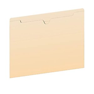 Pendaflex File Jackets, Flat, No Expansion, Manila, Letter Size, Straight Cut Tab, 100/Box (24990)