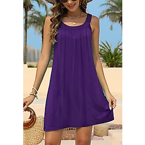 Bluetime Womens Coverups for Bathing Suits Swimwear Swim Bikini Cover Up Beach Summer Clothes Purple