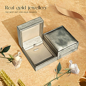 FANCIME 14K Solid Yellow Gold Small Infinity Diamond Pendant Forever Love Necklace Fine Dainty Jewelry Anniversary Birthday Mother's Day Gifts For Women Girlfriend, 16" + 2" Extender (0.072cttw, I-J Color, SI2 Clarity)