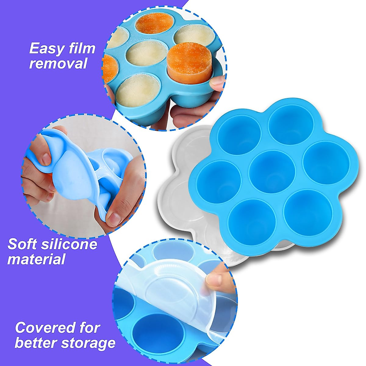 3 Pack Silicone Egg Bite Mold for Air Fryer Silicone Egg Molds -Alternative to Sous Vide Egg Bite Maker for Cooking Air Fryer Accessories