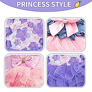 Sebaoyu Dog Dresses for Small Dogs Girl 3 Pack Summer Puppy Clothes Outfit Apparel Female Cute Cat Skirt Pup Tutu Pink Yorkie Clothing Breathable Pet Dress for French Bulldog Chihuahua (AA, X-Small)