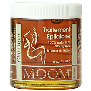 Moom Organic Sugaring Wax (6 oz.) All-Natural Refill for Wax Kit for Hair Removal with Tea Tree Oil & Chamomile – Perfect for Legs, Face, Nose & Eyebrow