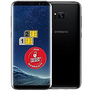 Samsung Galaxy S8+ Plus SM-G955FD 64GB Dual Sim Unlocked Phone -US/Latin America Version (Midnight Black) 1 Year Warranty