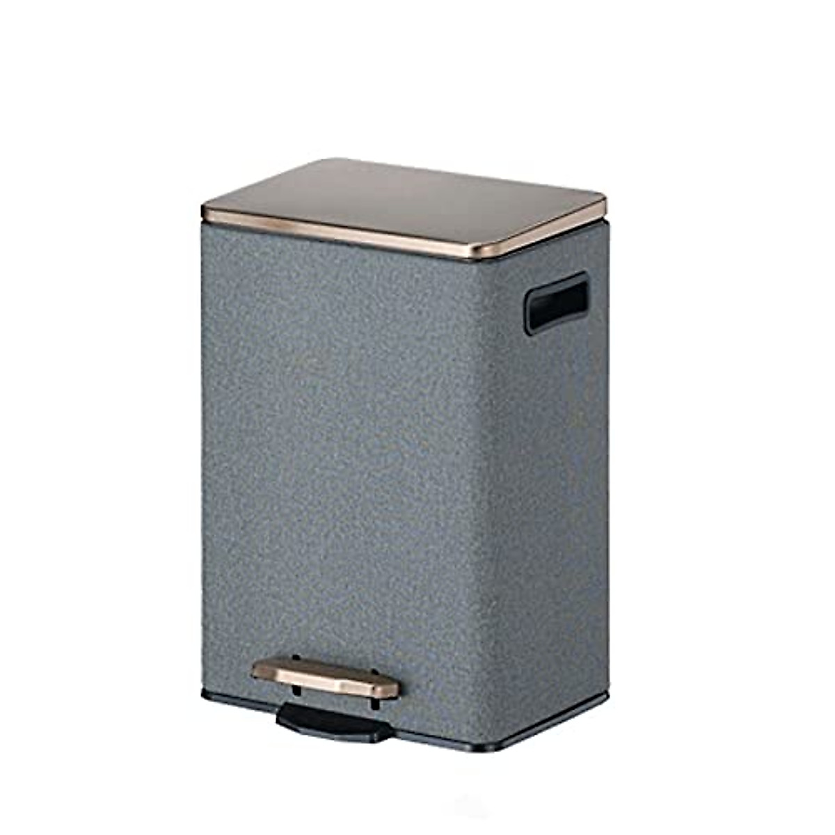 TETARI Trash Can Trash Can Household Living Room Stainless Steel Gray Multi-Specification with Cover Kitchen Bathroom Toilet (Size : Medium)