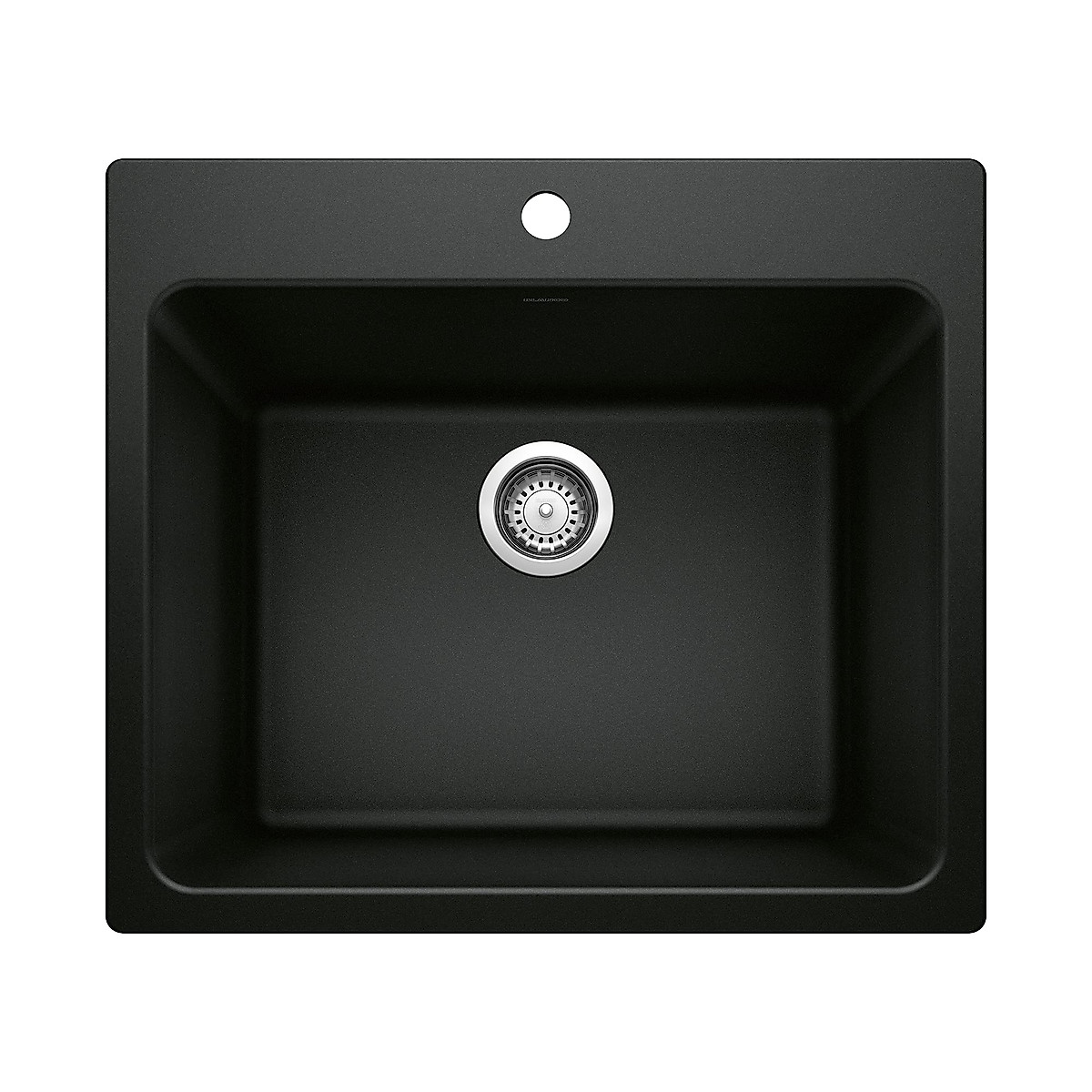 BLANCO LIVEN SILGRANIT Drop-In or Undermount Utility Laundry Sink, 25x22x12 Coal Black